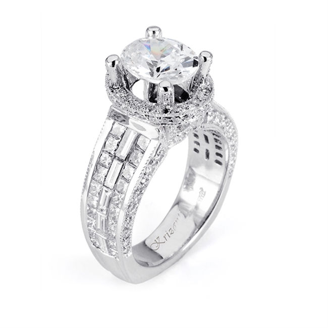 Krizanti - 18KTW INVISIBLE SET ENGAGEMENT RING 2.45CT