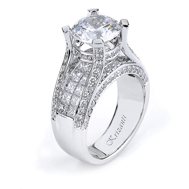 Krizanti - 18KTW INVISIBLE SET ENGAGEMENT RING, DIAMOND 2.60CT