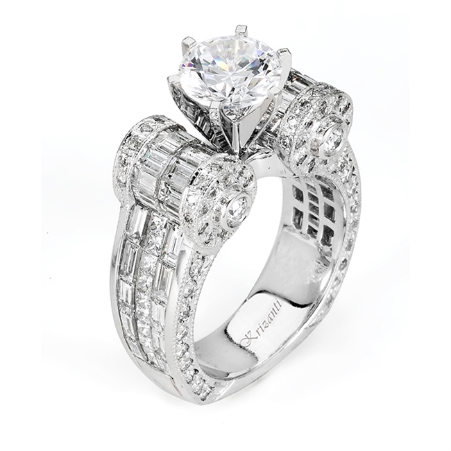Krizanti - 18KTW INVISIBLE SET ENGAGEMENT RING 4.53CT
