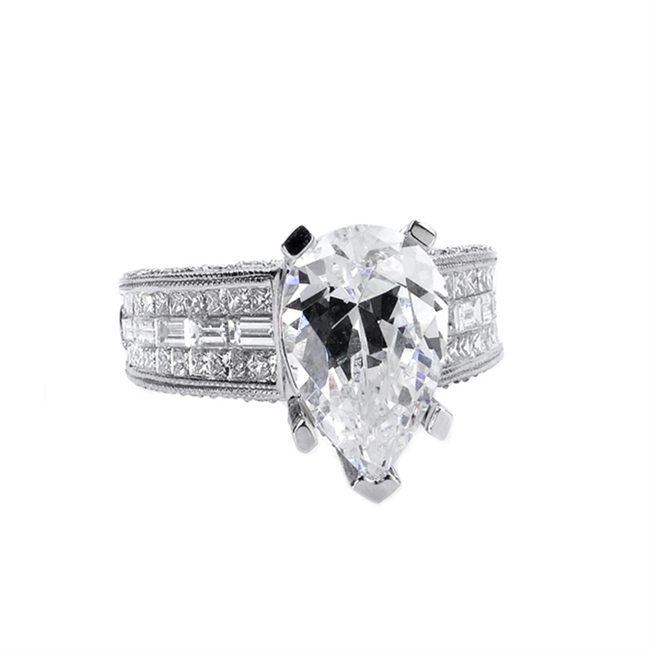 Krizanti - 18KTW INVISIBLE SET ENGAGEMENT RING, DIAMOND 2.55CT